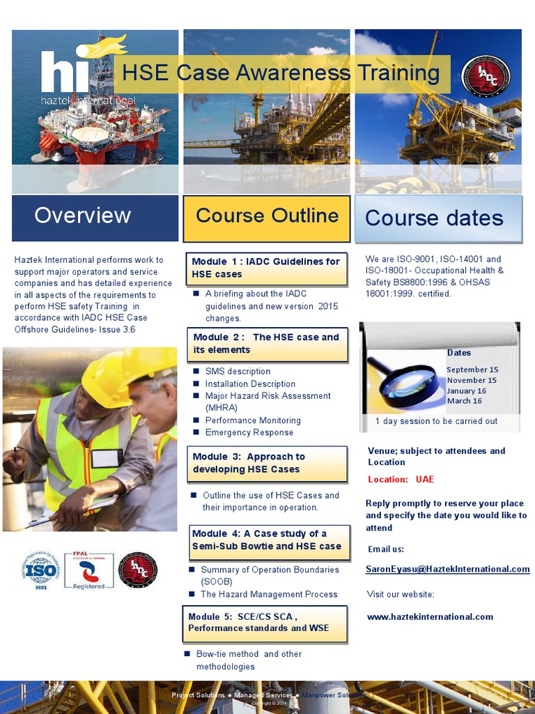 Hse Case Awareness Training 2015 | PDF