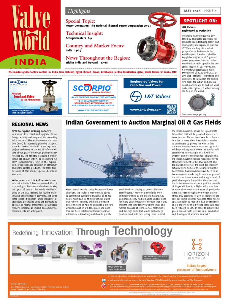 Valve World India | PDF | Steam | Chemistry