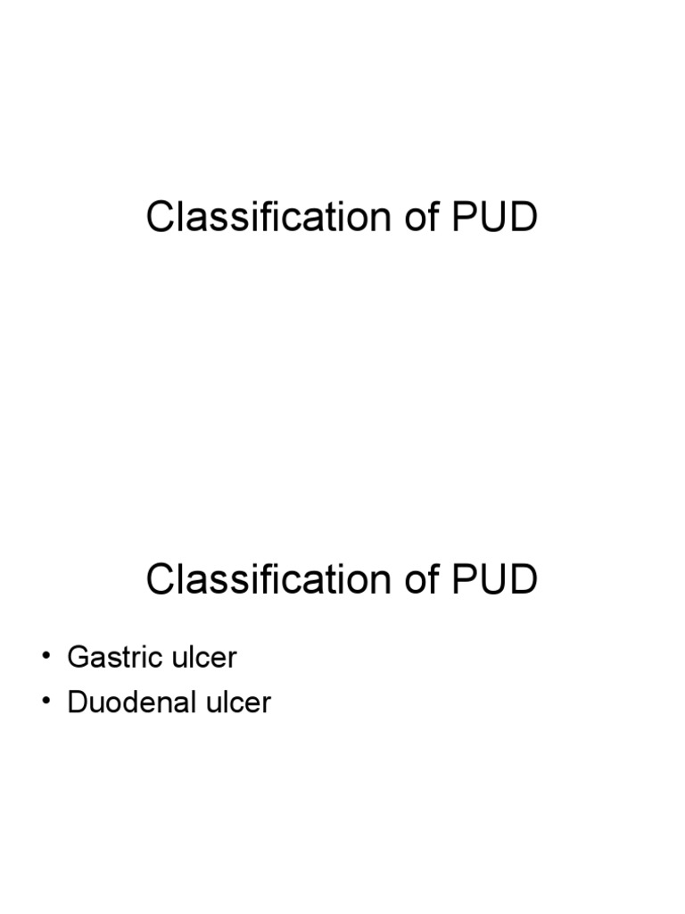 Classification of PUD | PDF