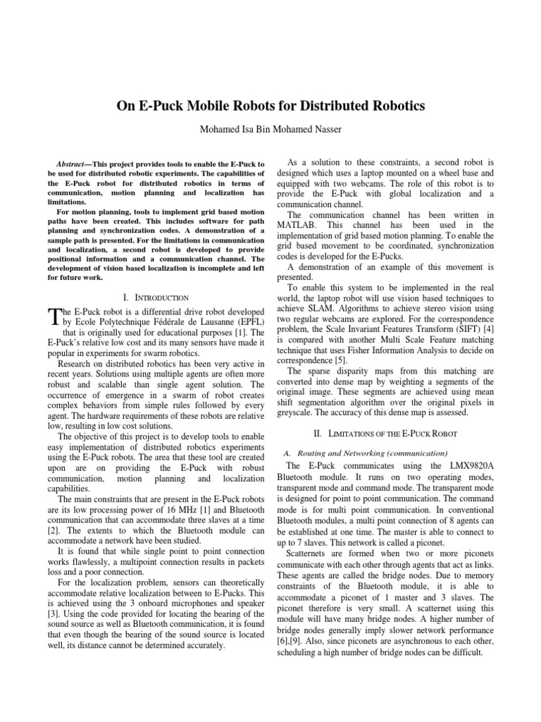 Isa's Portfolio - Technical Paper | PDF | Image Segmentation | Robot