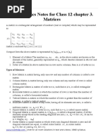 Matrices - Formula Sheet | PDF | Matrix (Mathematics) | Mathematical ...