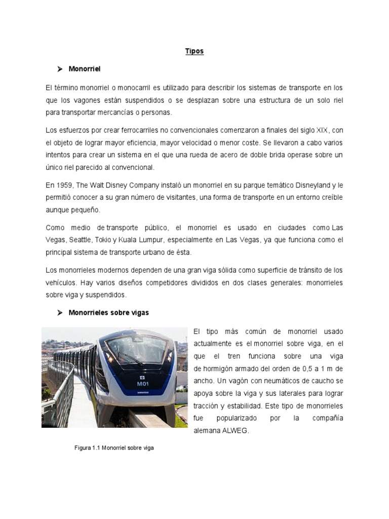 Tipos de Metro | PDF | Transporte ferroviario | Transporte