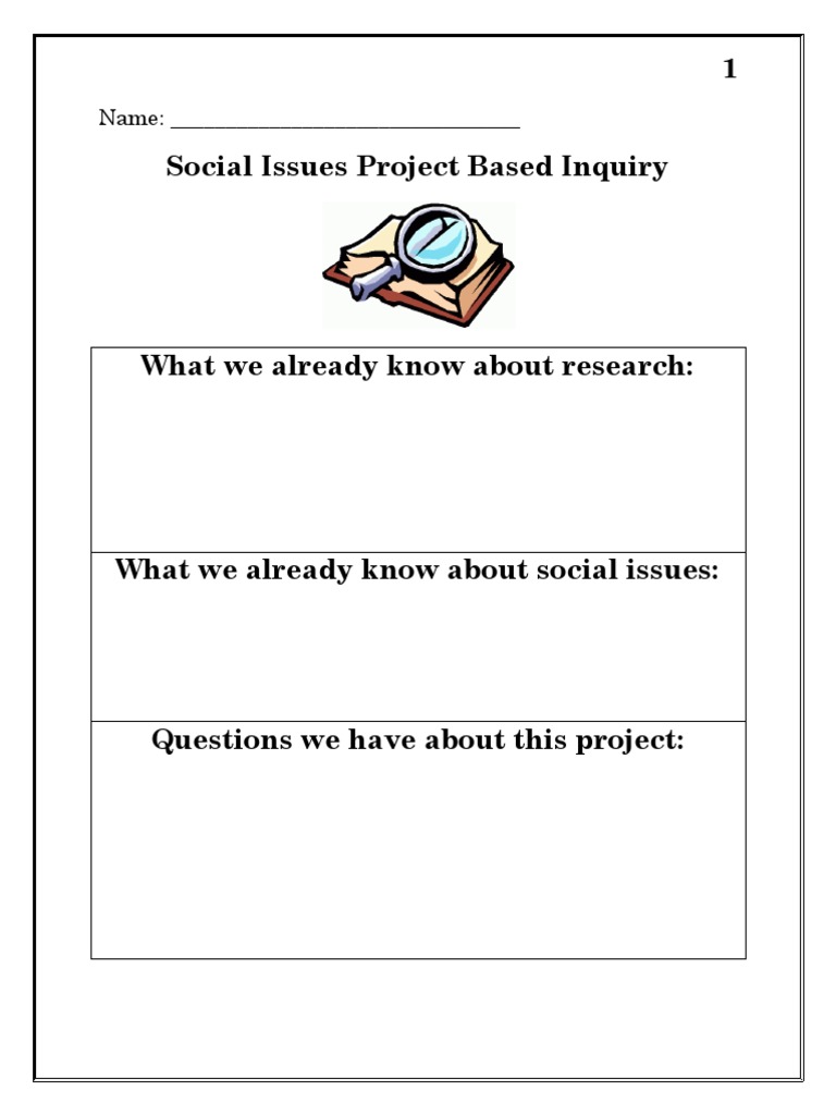 Social Issues Research Project Guide | PDF
