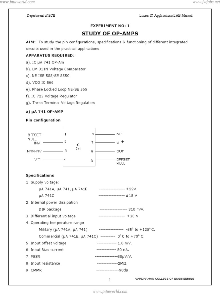 Complete IC Manual | PDF | Operational Amplifier | Electronic Oscillator