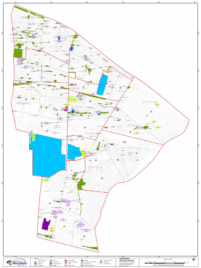 Mapa Equipamiento Urbano Recoleta | PDF | Naturaleza
