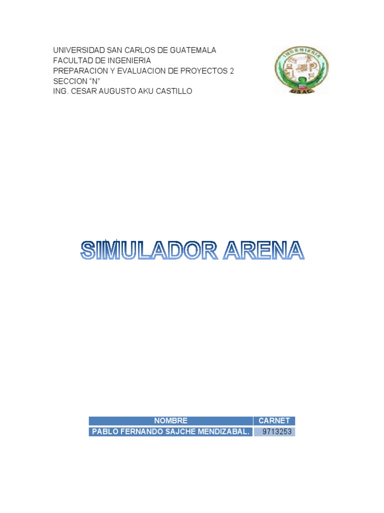 Simulador Arena | PDF | Simulación | Optimización Matemática