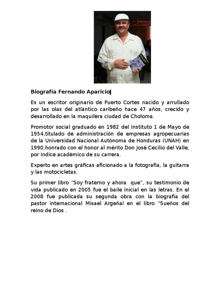 Biografía de Fernando Aparicio | PDF