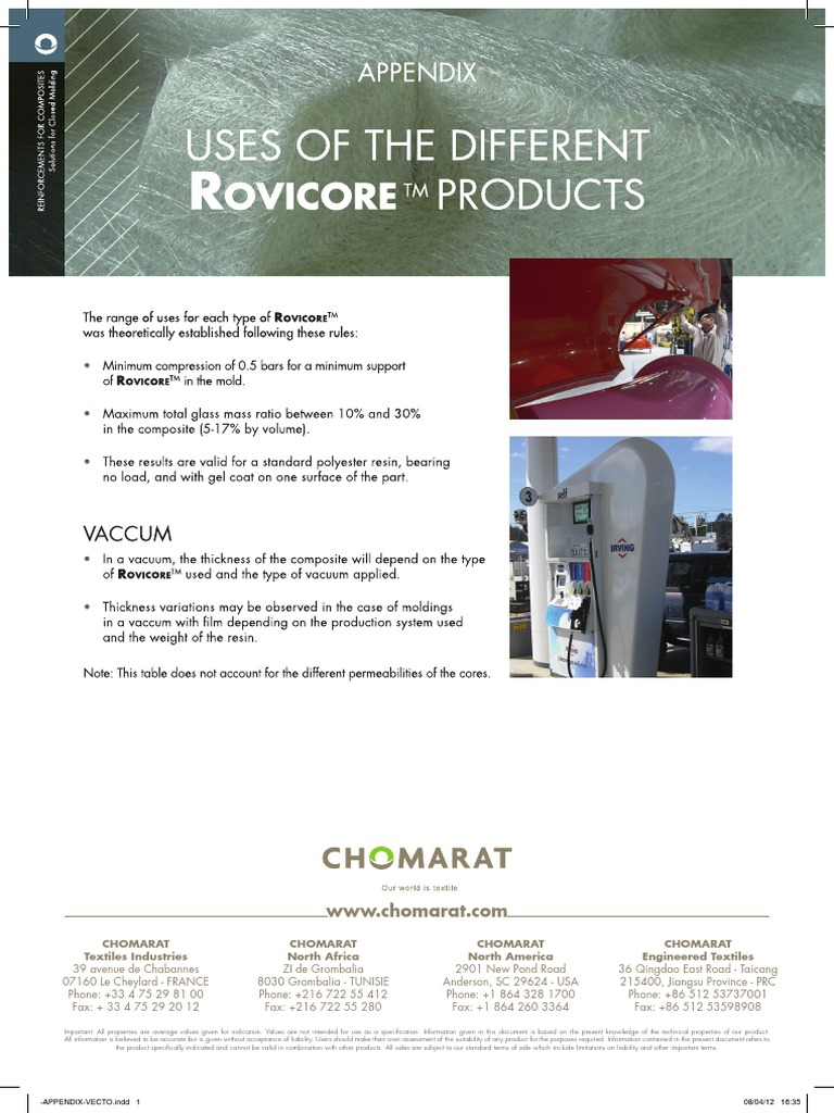 Rovicore Thickness Guide | PDF | Business | Technology & Engineering