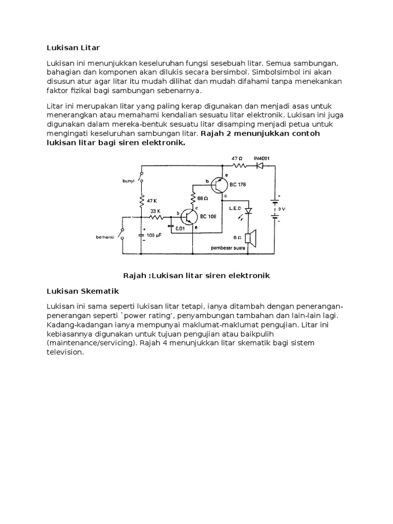 Lukisan Litar, Skematik | PDF