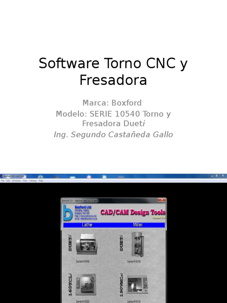 Presentacion Software Torno CNC y Fresadora | PDF