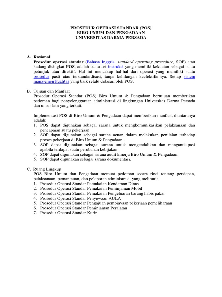 SOP Peminjaman Barang | PDF