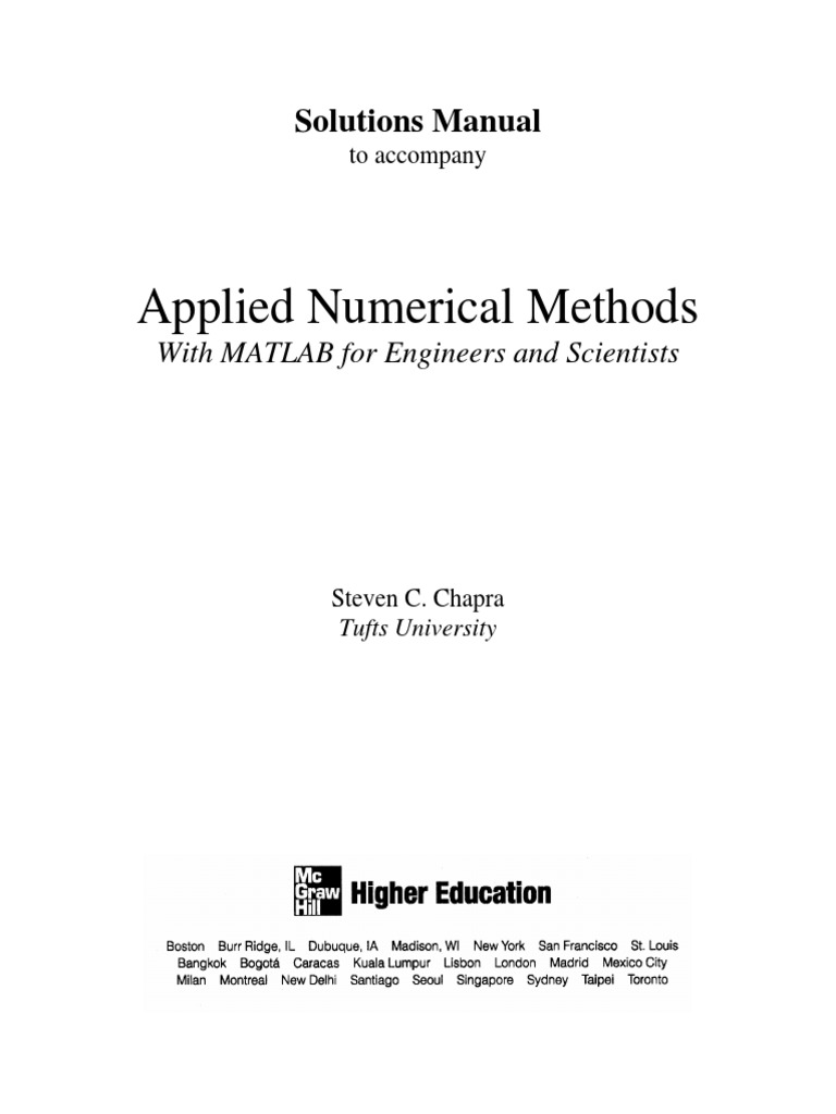 Solution Manual - Applied Numerical Methods With MATLAB For Engineers ... Solution Manual - Applied Numerical Methods With MATLAB For Engineers ...
