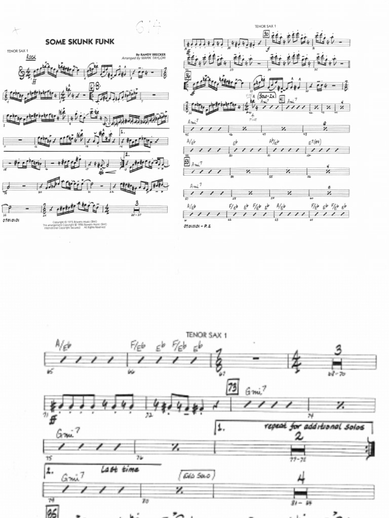 Some Skunk Funk - Full Big Band - Brecker | PDF