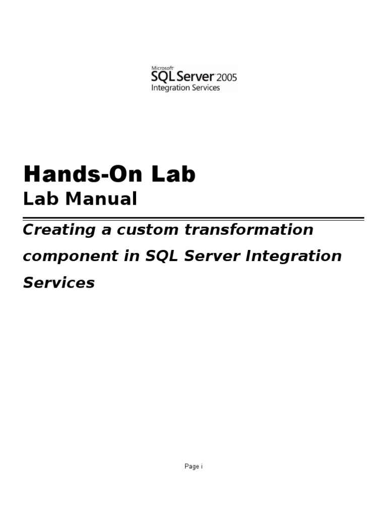 Ssis Creating A Custom Transformation Component Pdf String