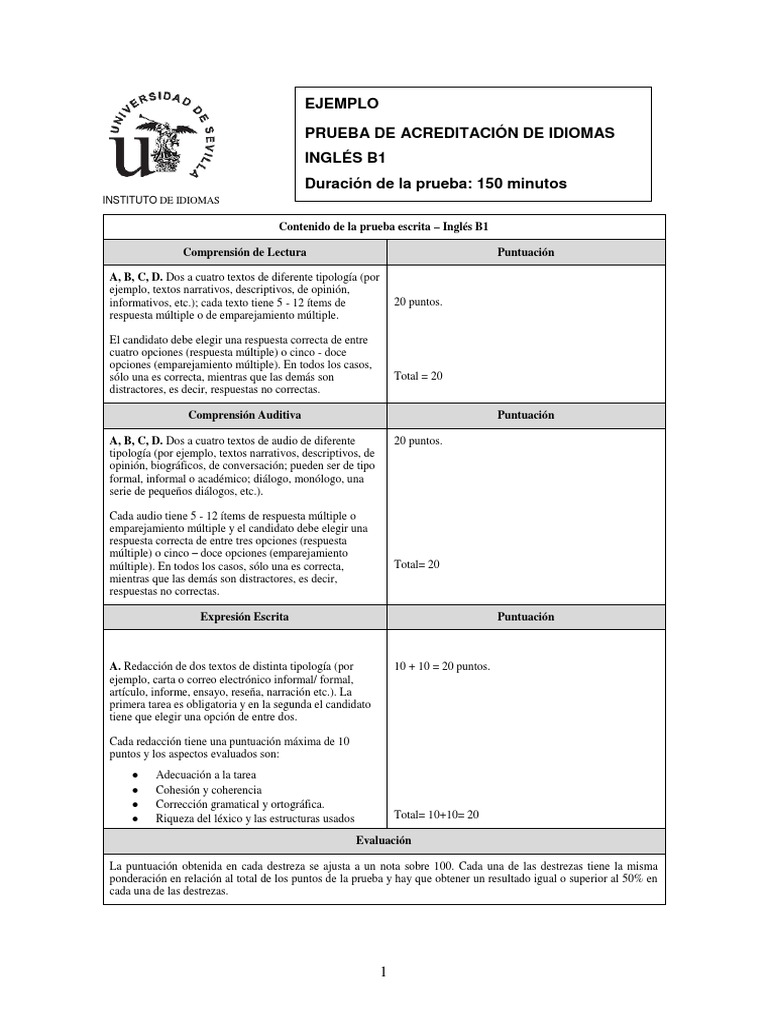 Ejemplo B1 Prueba Escrita 2016 | PDF | Tornados | Tormentas
