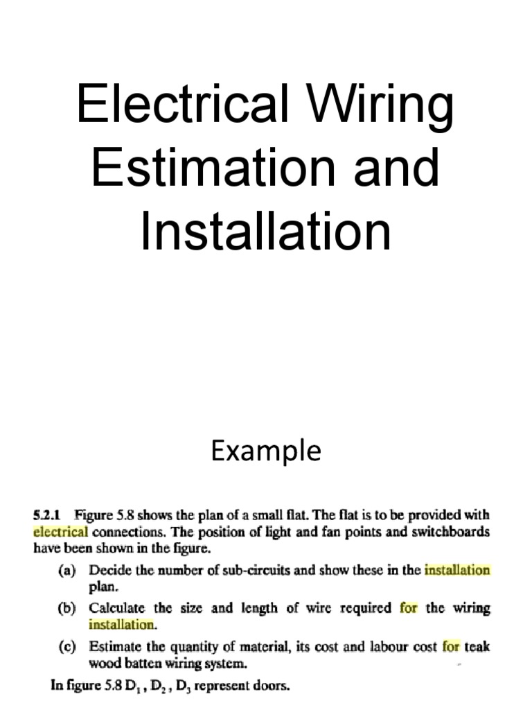 Electrical Wiring: Estimation & Installation Guide | PDF | Nuclear ...