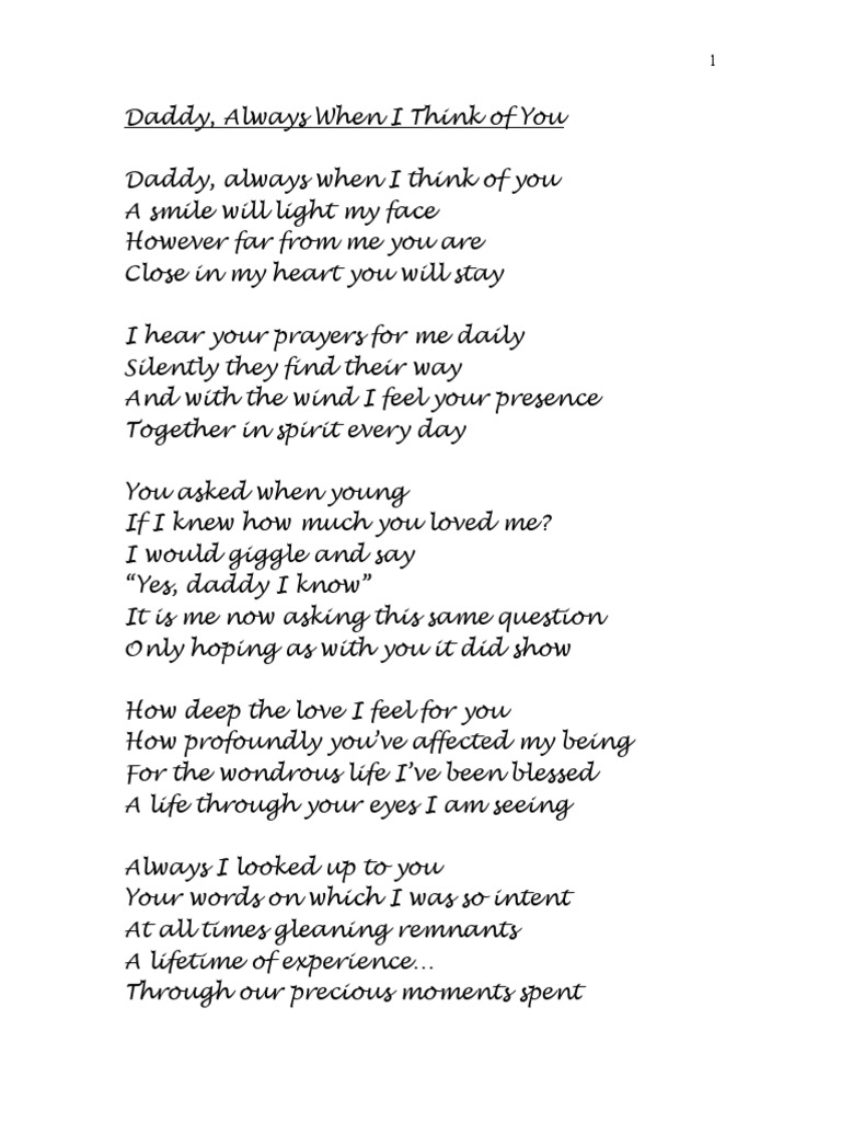 Tribute Poem for a Beloved Father | PDF | Cooking, Food & Wine | Self ...