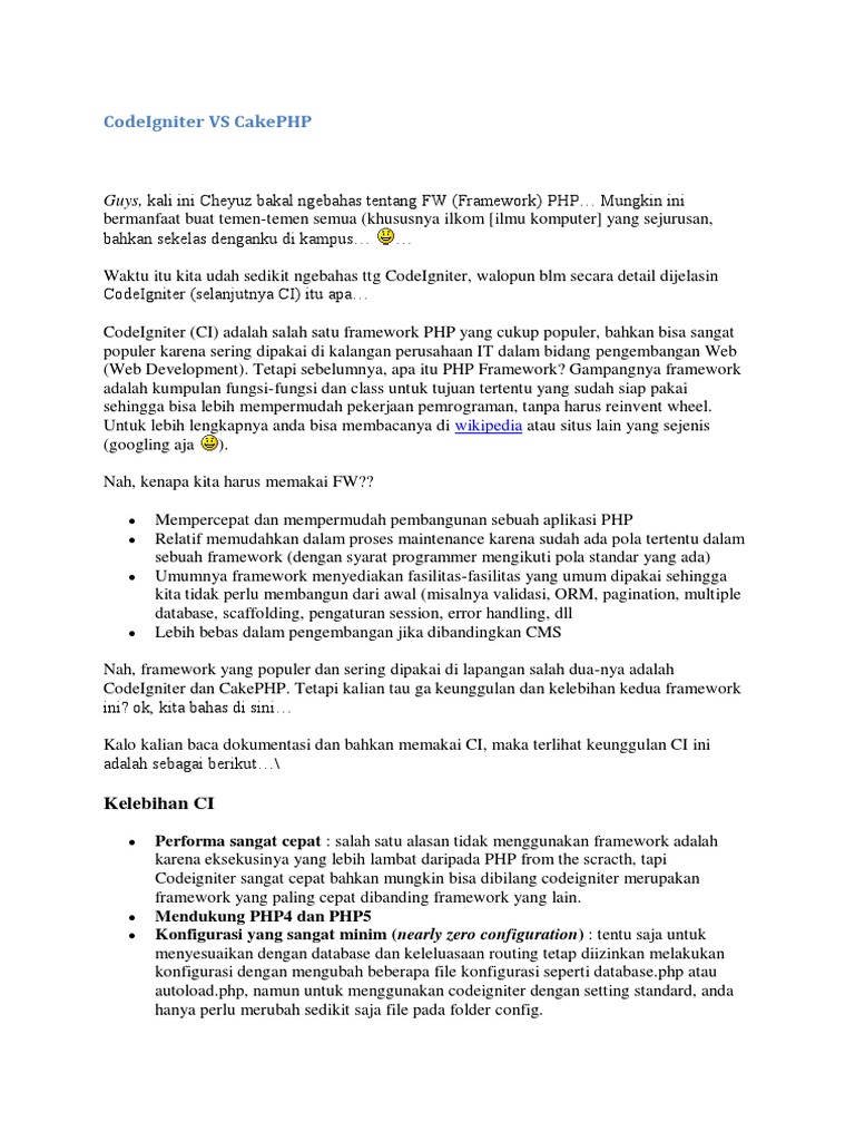 Tutorial CodeIgniter Dasar Part V | PDF