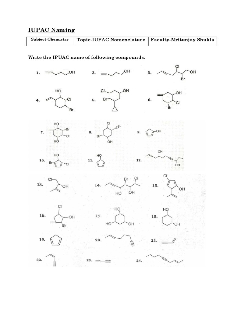 Iupac Naming | PDF