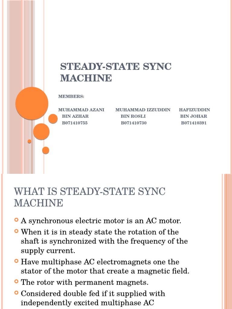 Slide 2 Steady State Sync Machine | PDF