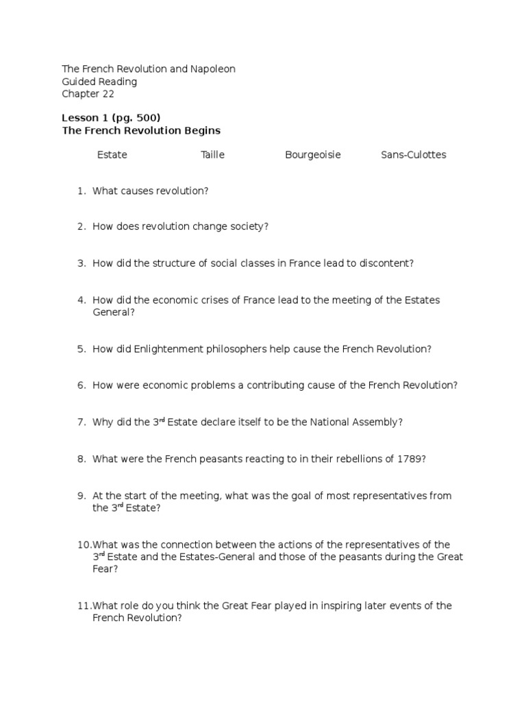 French Revolution and Napoleon Overview | PDF | French Revolution ...