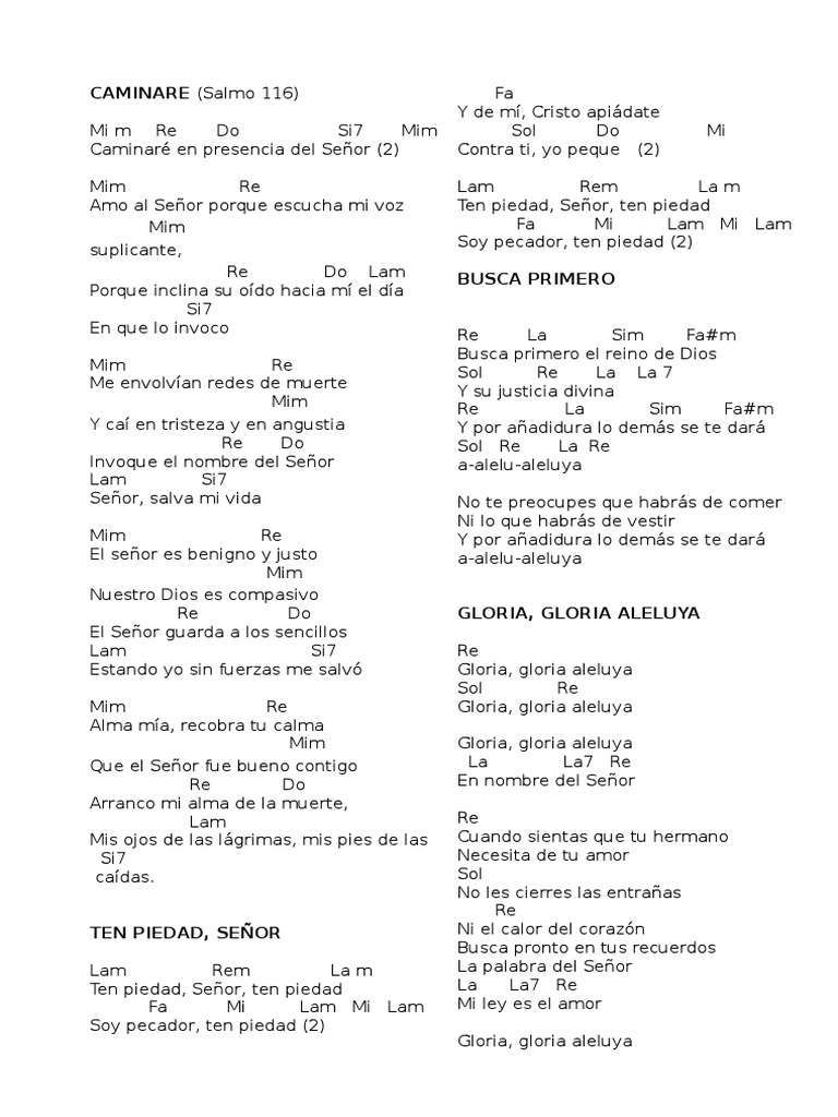 Cancionero para Misa Con Acordes Listos para Tocar. | Misa (liturgia) | eucaristía