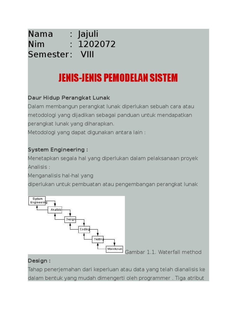 Jenis-Jenis Pemodelan | PDF