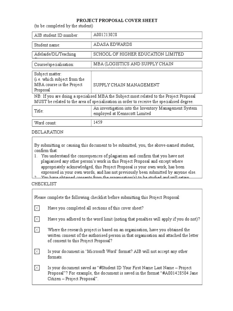 Inventory Management System Proposal | PDF | Inventory | Survey Methodology