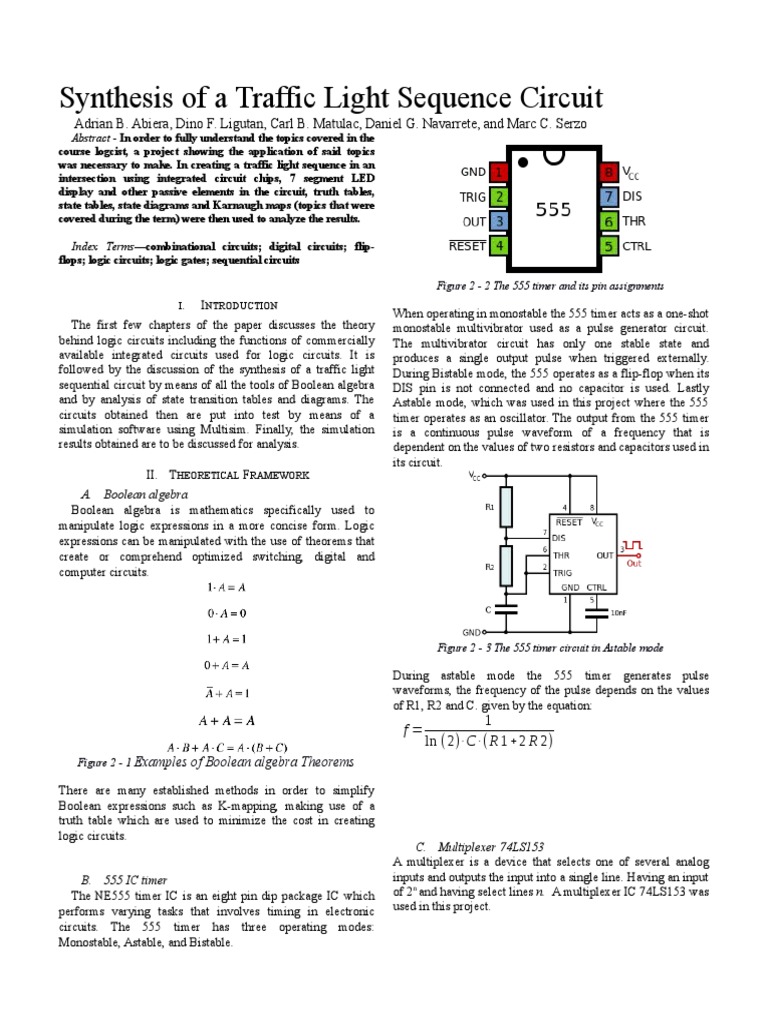 Synthesis of A Traffic Light Sequence Circuit | PDF | Electronic ...