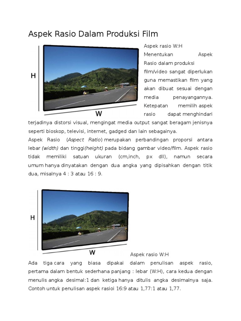 Aspek Rasio Dalam Produksi Film | PDF