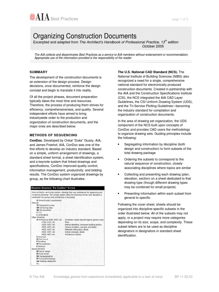 Organizing Construction Documents | PDF | Specification (Technical ...
