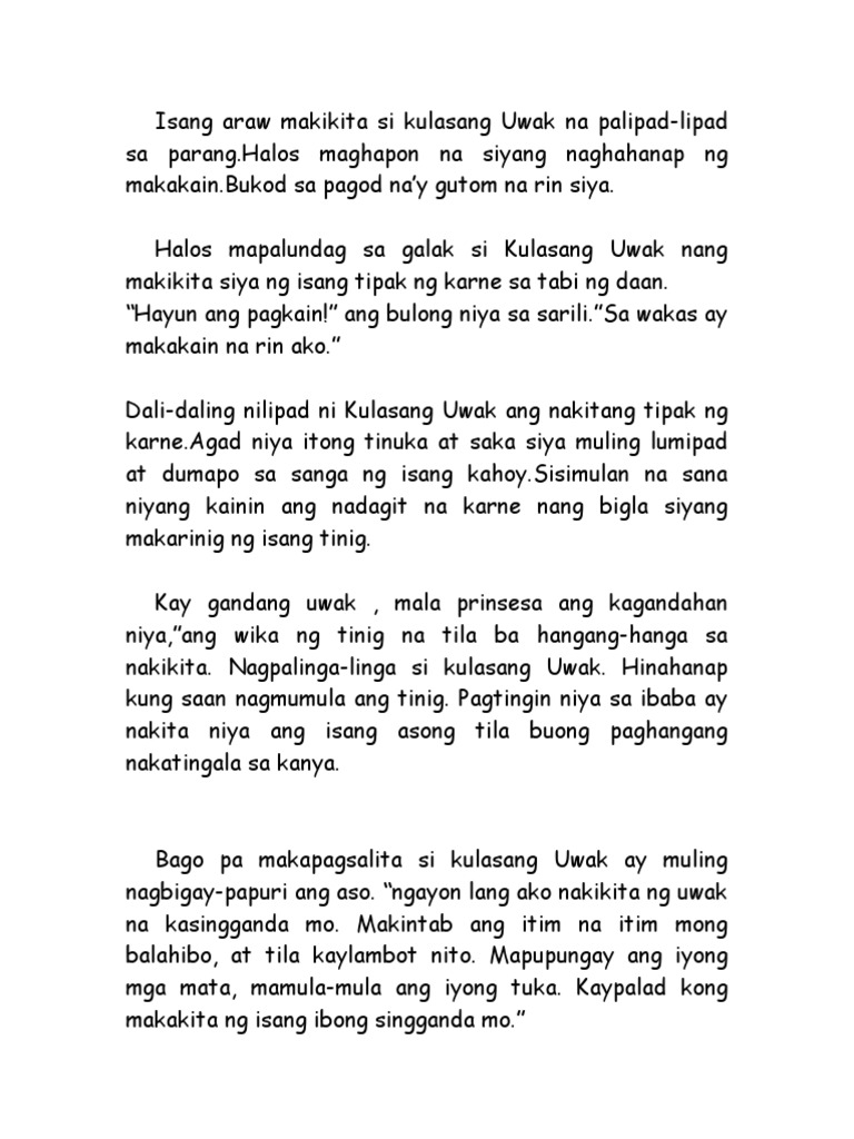 Ang Aso at Ang Uwak Final 2 | PDF