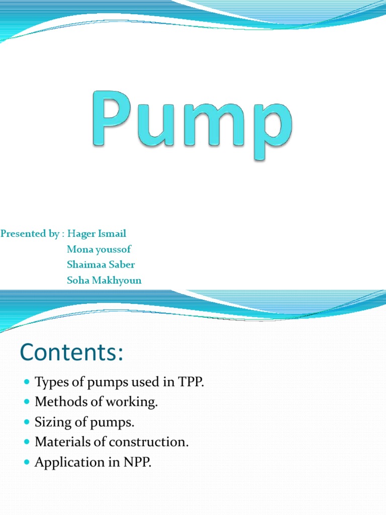 Pump | PDF | Pump | Civil Engineering