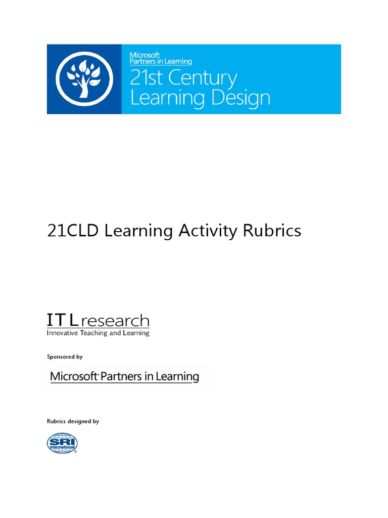 21st Century Learning Design Rubrics | PDF | Educational Technology ...