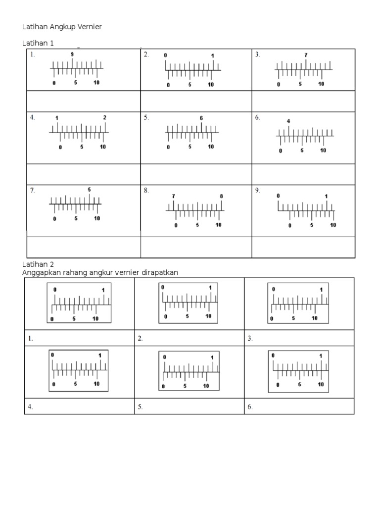 Latihan Angkup Vernier | PDF
