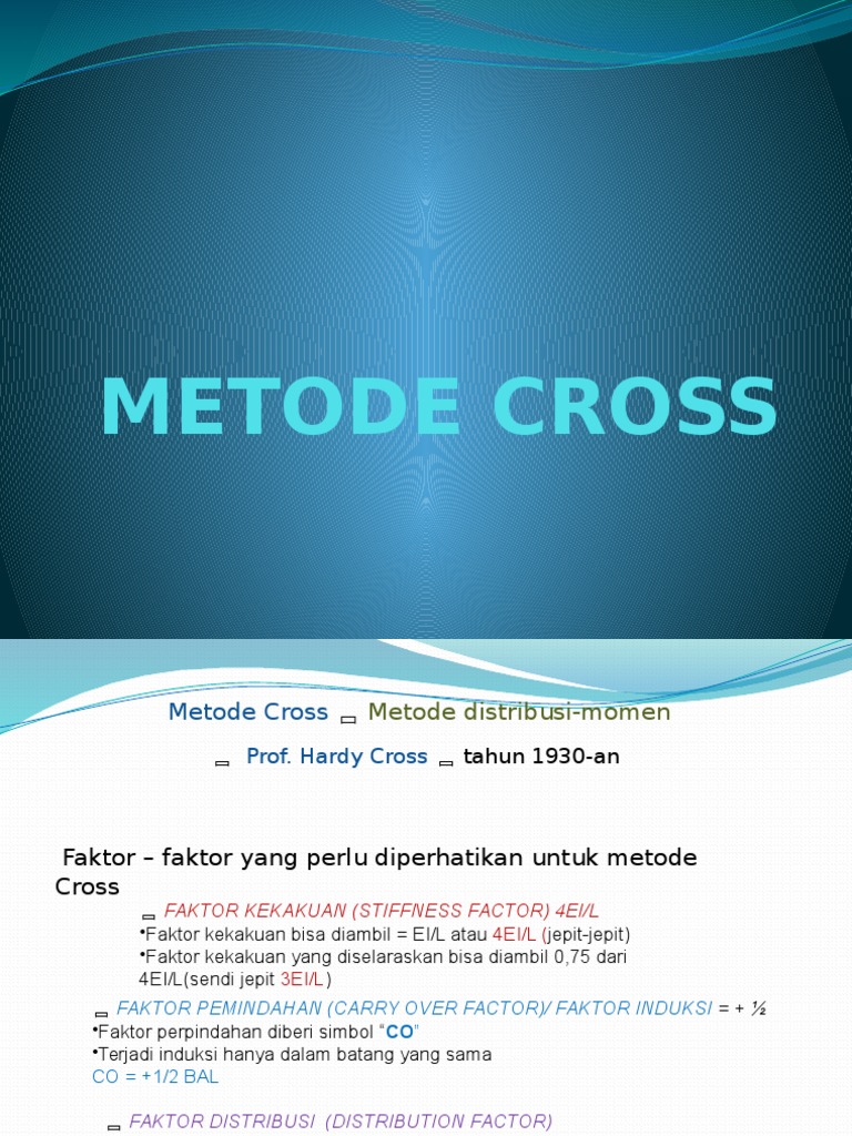 Metode Cross | PDF | Sains & Matematika | Teknologi & Rekayasa