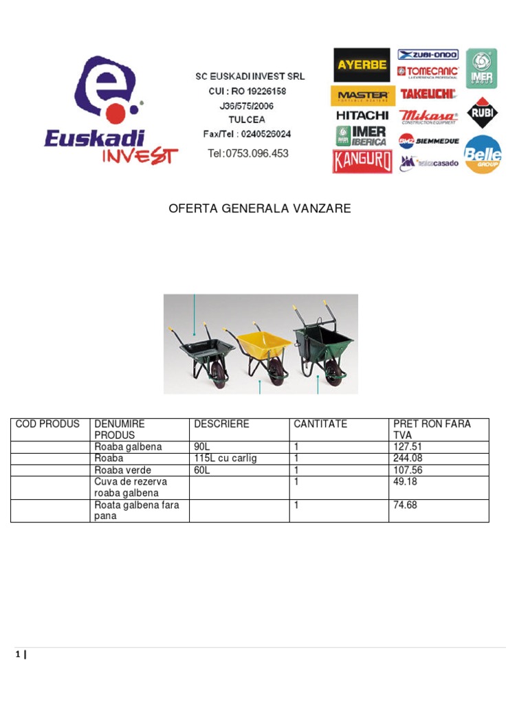 Oferta Echipamente Constructii | PDF | Nature