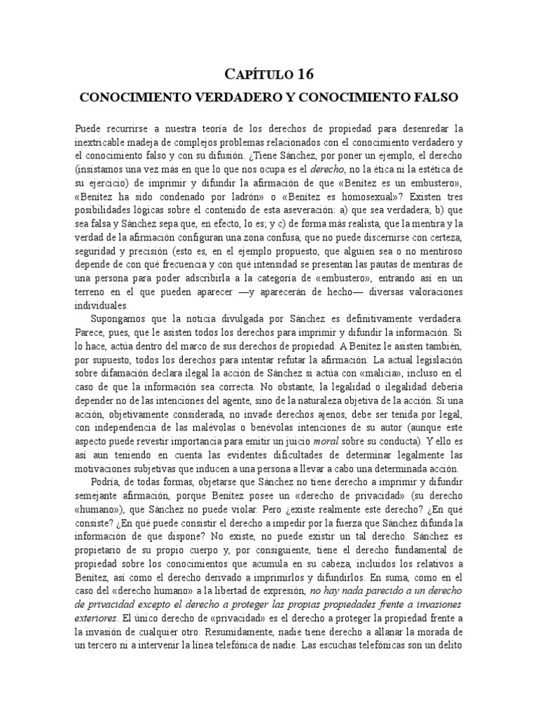 La Etica de La Libertad - Difamación Desde La Persperctiva de Murray ...