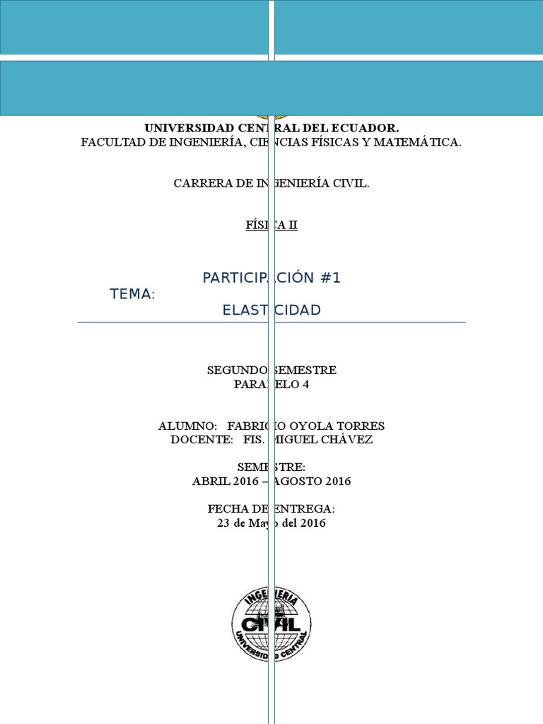 Fisica II Elasticidad | PDF | El módulo de Young | Aluminio