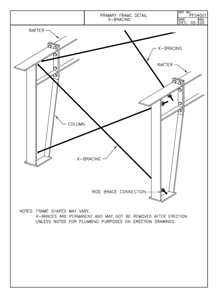 Bracing - Det | PDF | Screw | Beam (Structure)