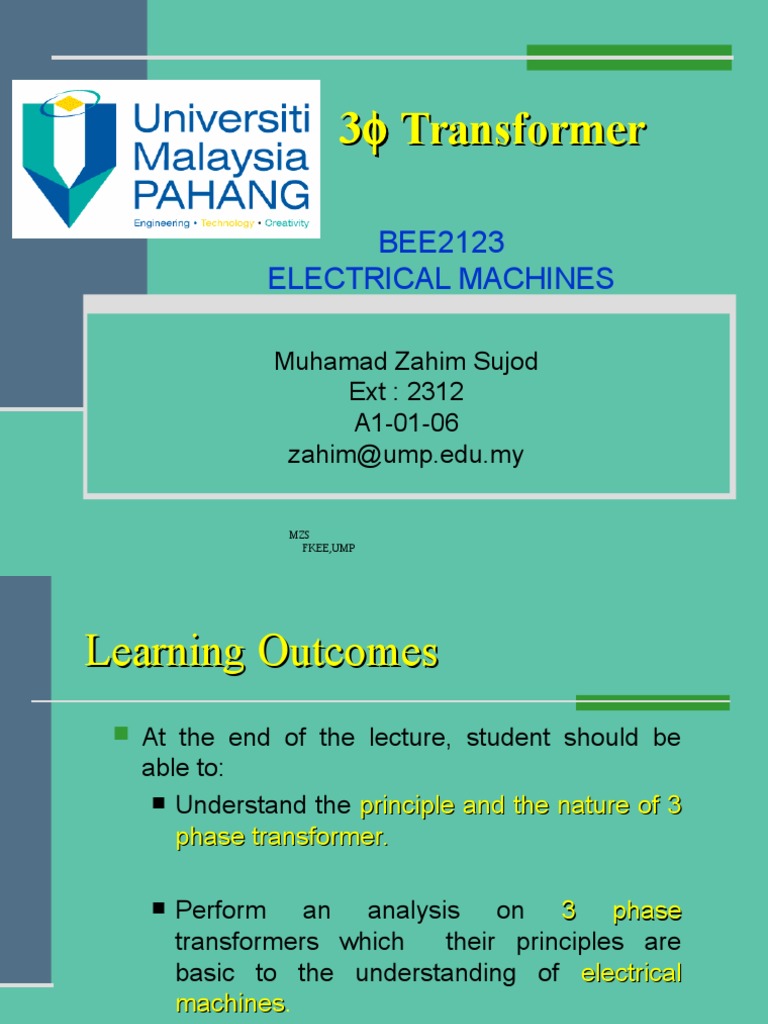Chapter1-3 - Three Phase Transformer | PDF | Transformer | Electromagnetism