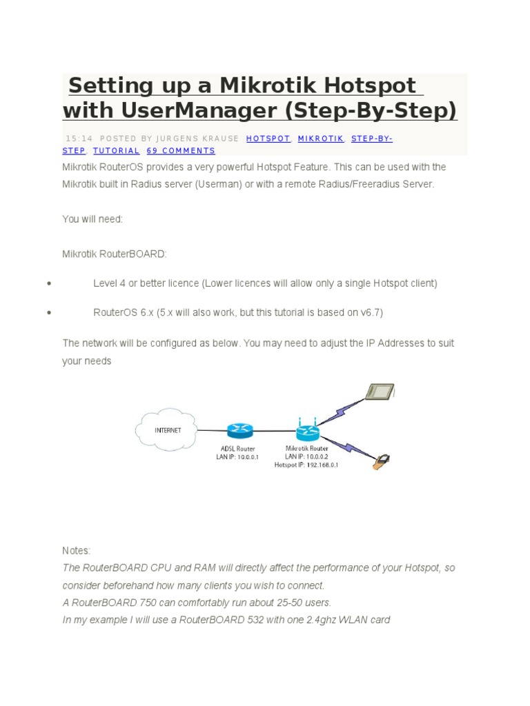 Mikrotik Hotspot Setup Guide | PDF | Ip Address | Domain Name System