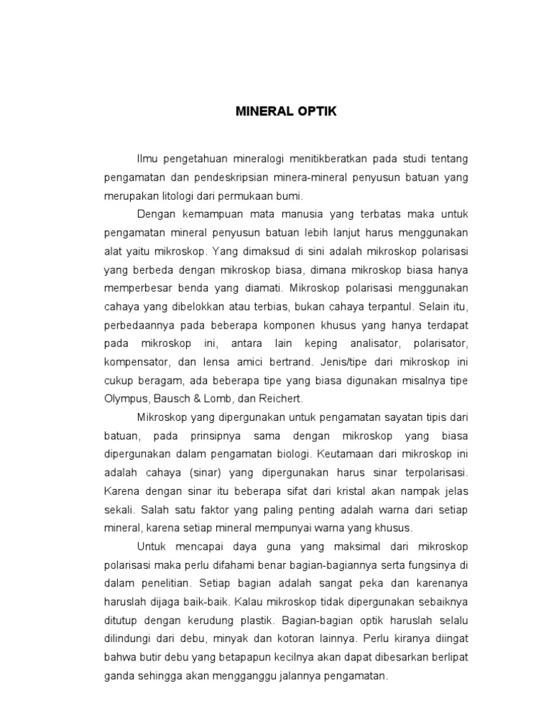 Mineral Optik Paper | PDF