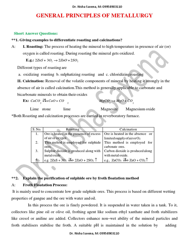 General Principles of Metallurgy Explained | PDF | Aluminium Oxide | Nickel