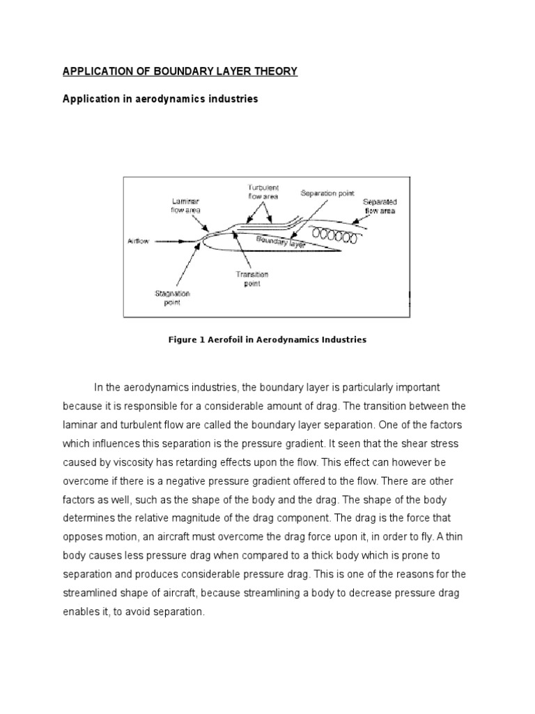 Application of Boundary Layer Theory | PDF | Boundary Layer | Airfoil