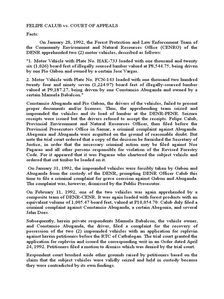 Calub Vs Ca | PDF | Lawsuit | Complaint