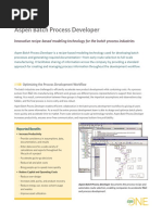 aspenONE Process Explorer Datasheet | PDF | Performance Indicator | Data
