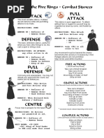 L5R 4e Combat Cheat Sheet | PDF | Jujutsu | Leisure