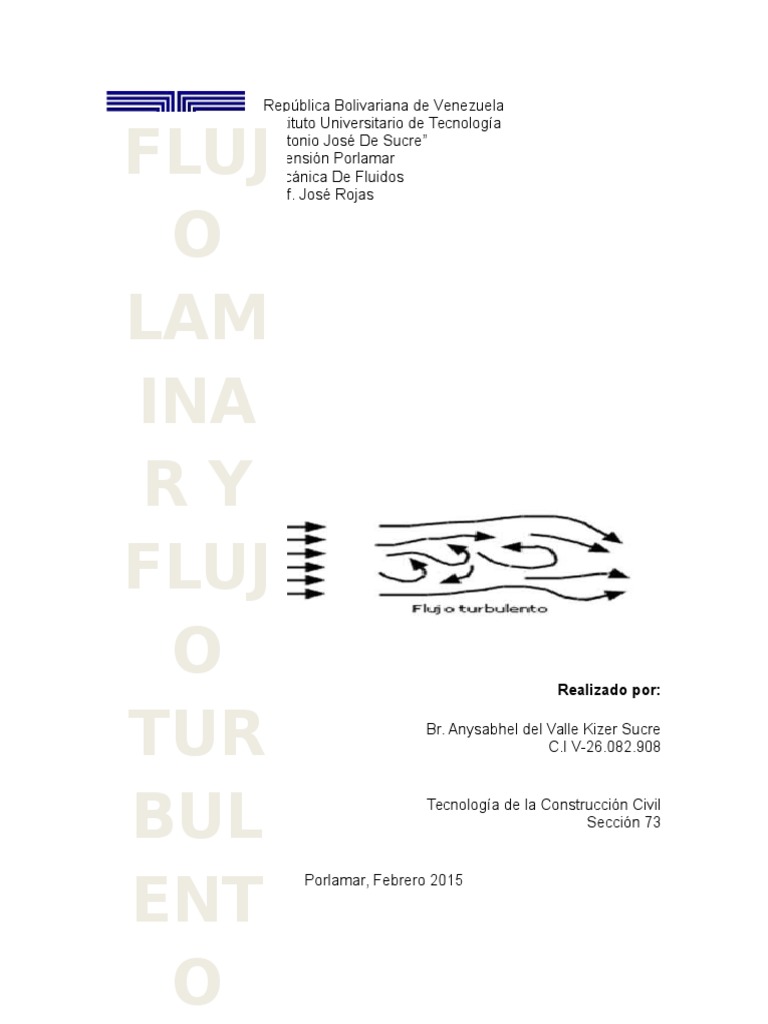 Flujo Laminar | PDF | Flujo laminar | Mecánica de fluidos