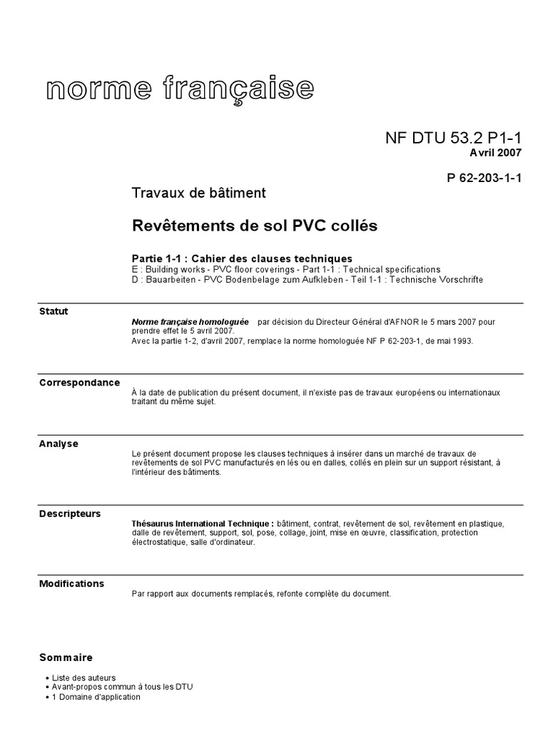 Dtu 53-2 P1-1 | PDF | Génie du bâtiment | Science
